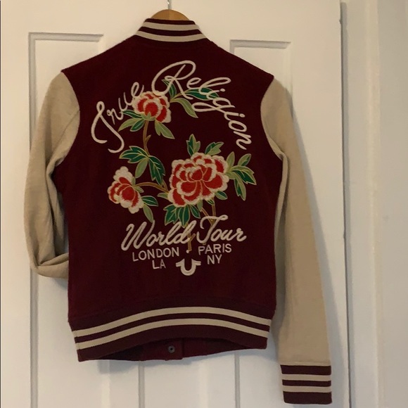 True Religion | Jackets & Coats | True Religion Wool Varsity Jacket ...